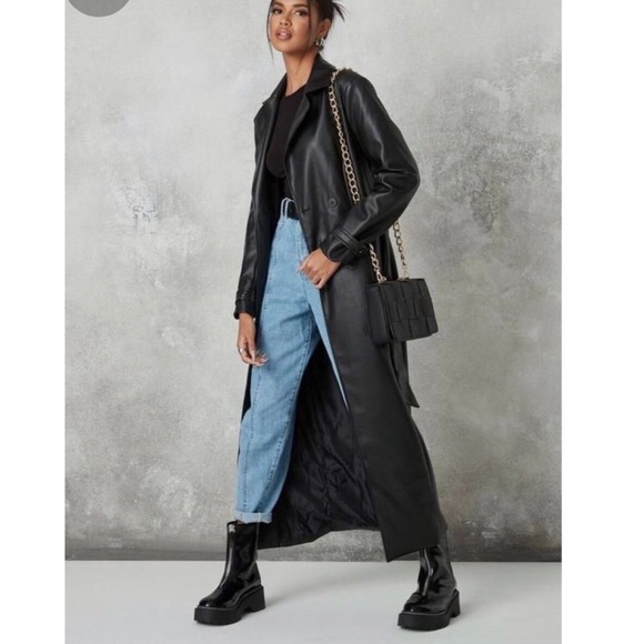 JF | Jackets & Coats | Leather Jacket Trench | Poshmark